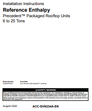 Reference Enthalpy Kit – Trane Commercial HVAC Help Center