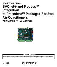 LCU Precedent Symbio 700 BACnet/Modbus Integration Guide – Trane ...