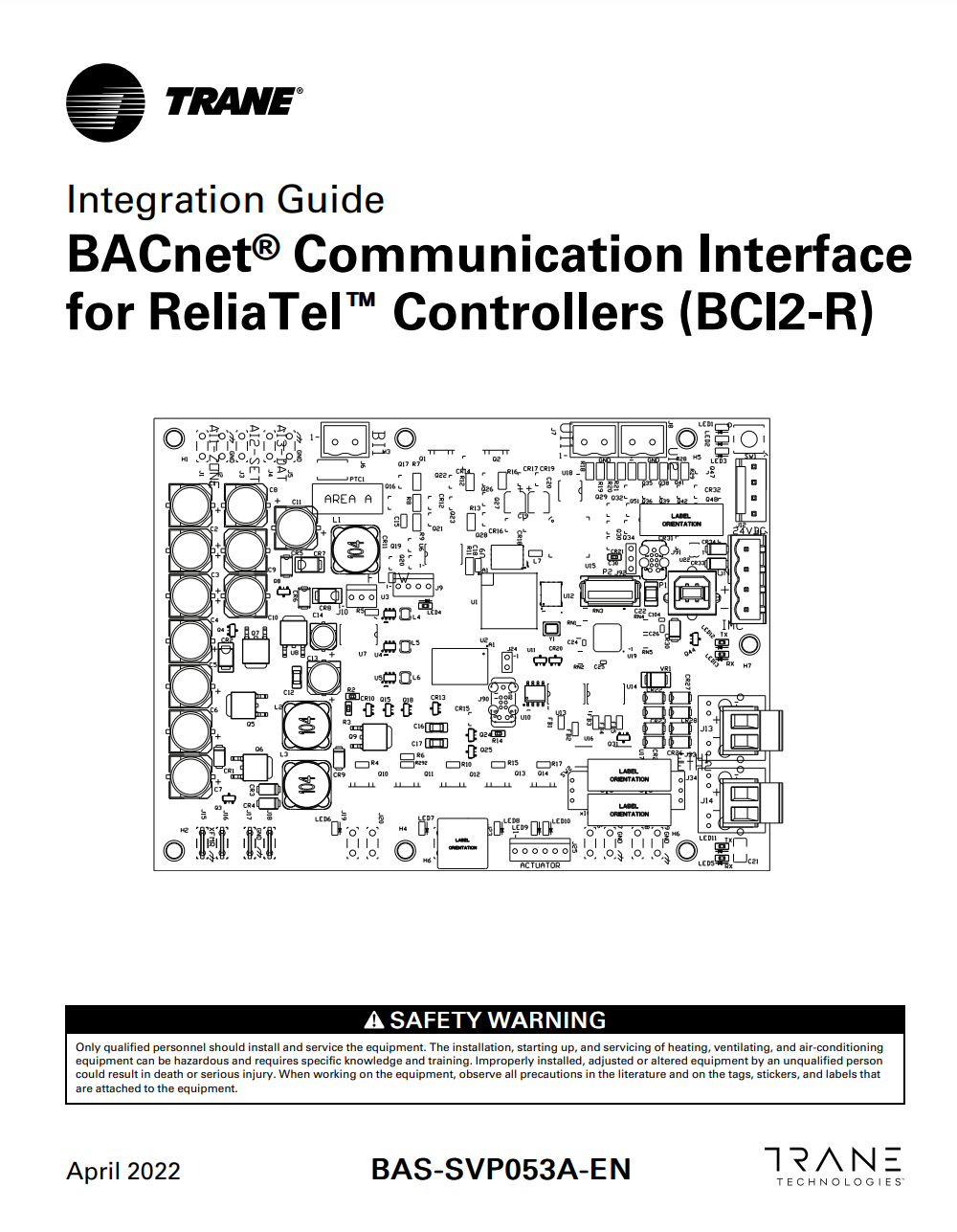 BCI2-R™ Installation and Integration Guide – Trane Commercial HVAC Help ...