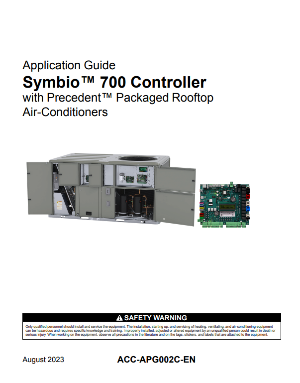 SZVAV - Economizer + DX – Trane Commercial HVAC Help Center