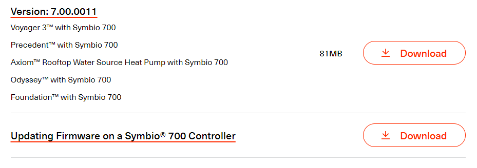 Symbio™ 700 - Firmware Update for Unit Controller Module – Trane ...