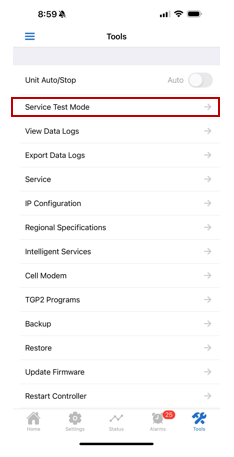 Symbio™ 700 - Service Test Mode – Trane Commercial HVAC Help Center