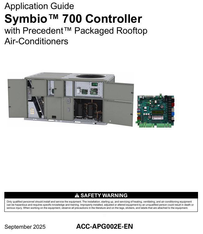 Precedent - Symbio® 700 controller - Application Guide – Trane ...