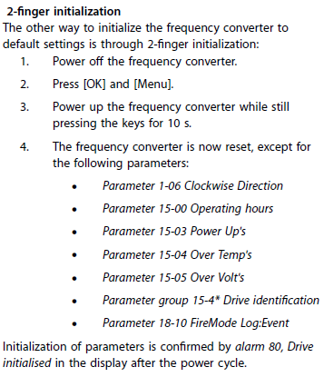 Trane TR150 Indoor Supply Fan VFD - How to Initialize the VFD to the ...